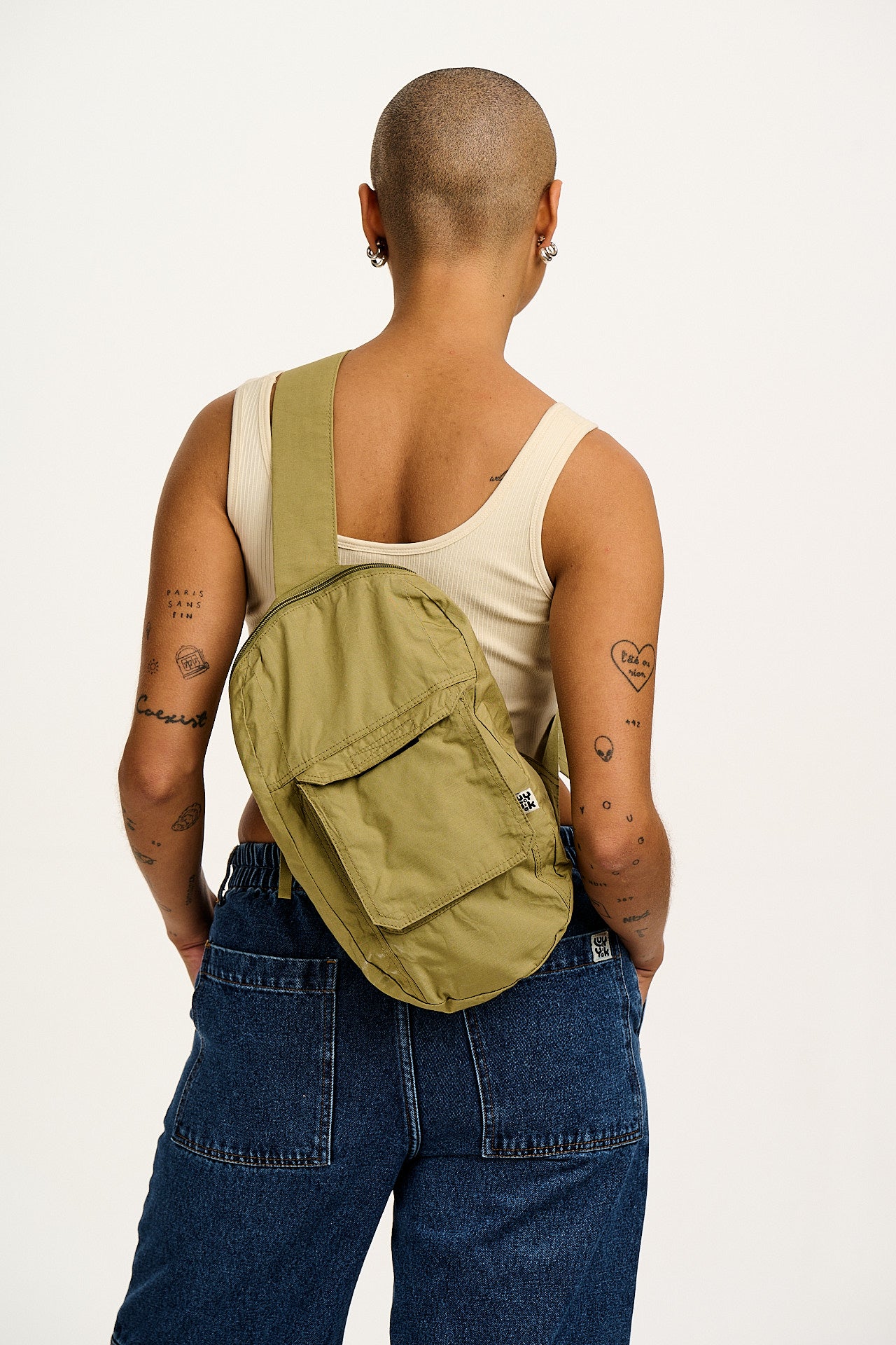 Dora - Cotton Crossbody Backpack in Herb Garden Green – Lucy & Yak