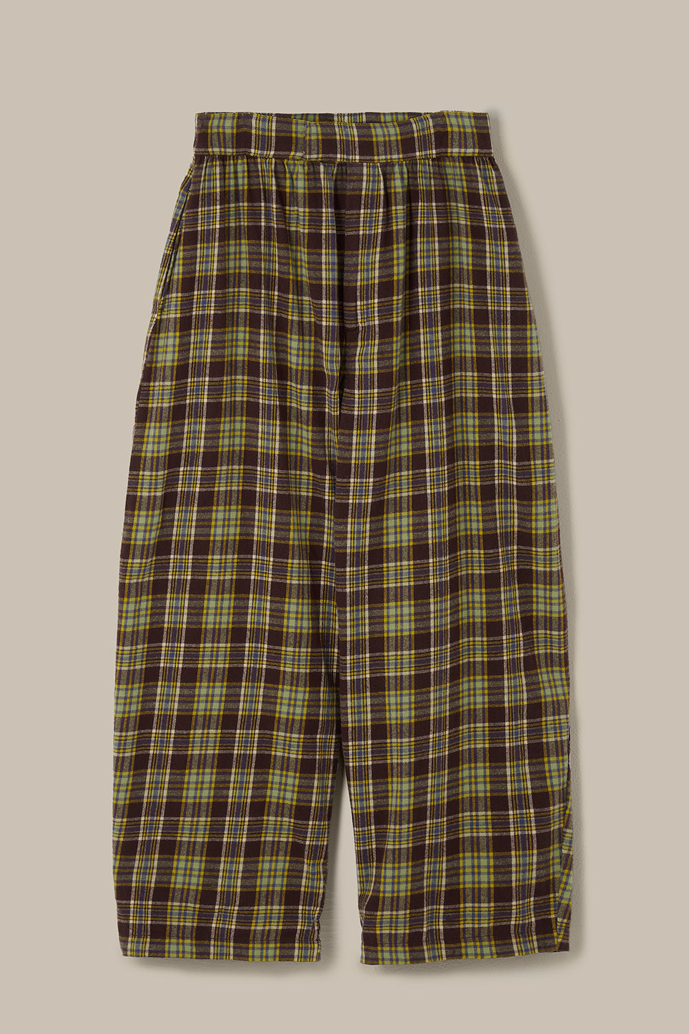 Beau - Barrel Leg Brushed Cotton Trousers in Winter Tartan – Lucy & Yak