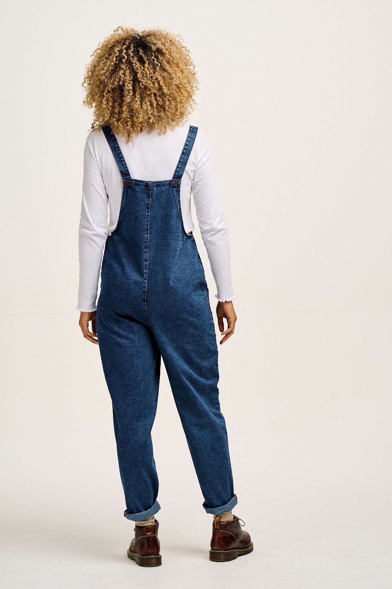 Original - Denim Dungarees in Mid Wash Blue – Lucy & Yak