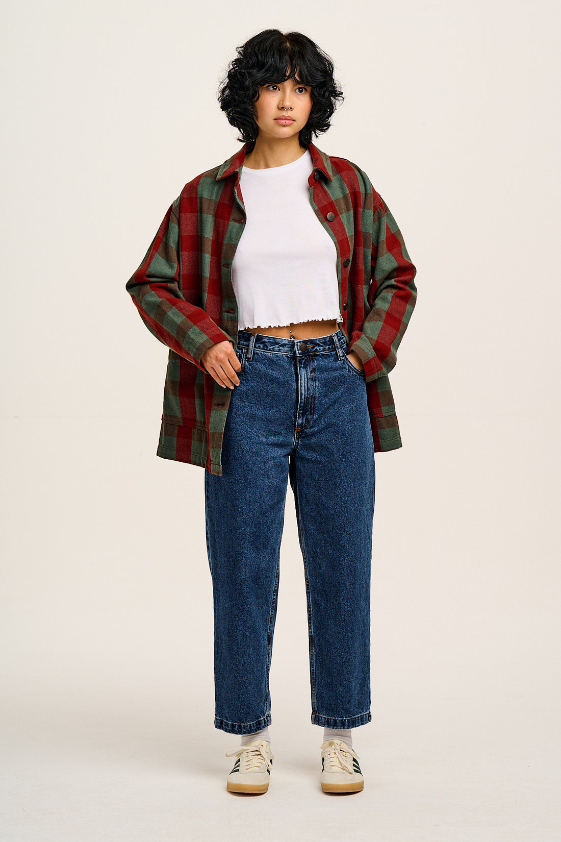 Drew - Straight Leg Denim Jeans in Mid Wash Blue – Lucy & Yak