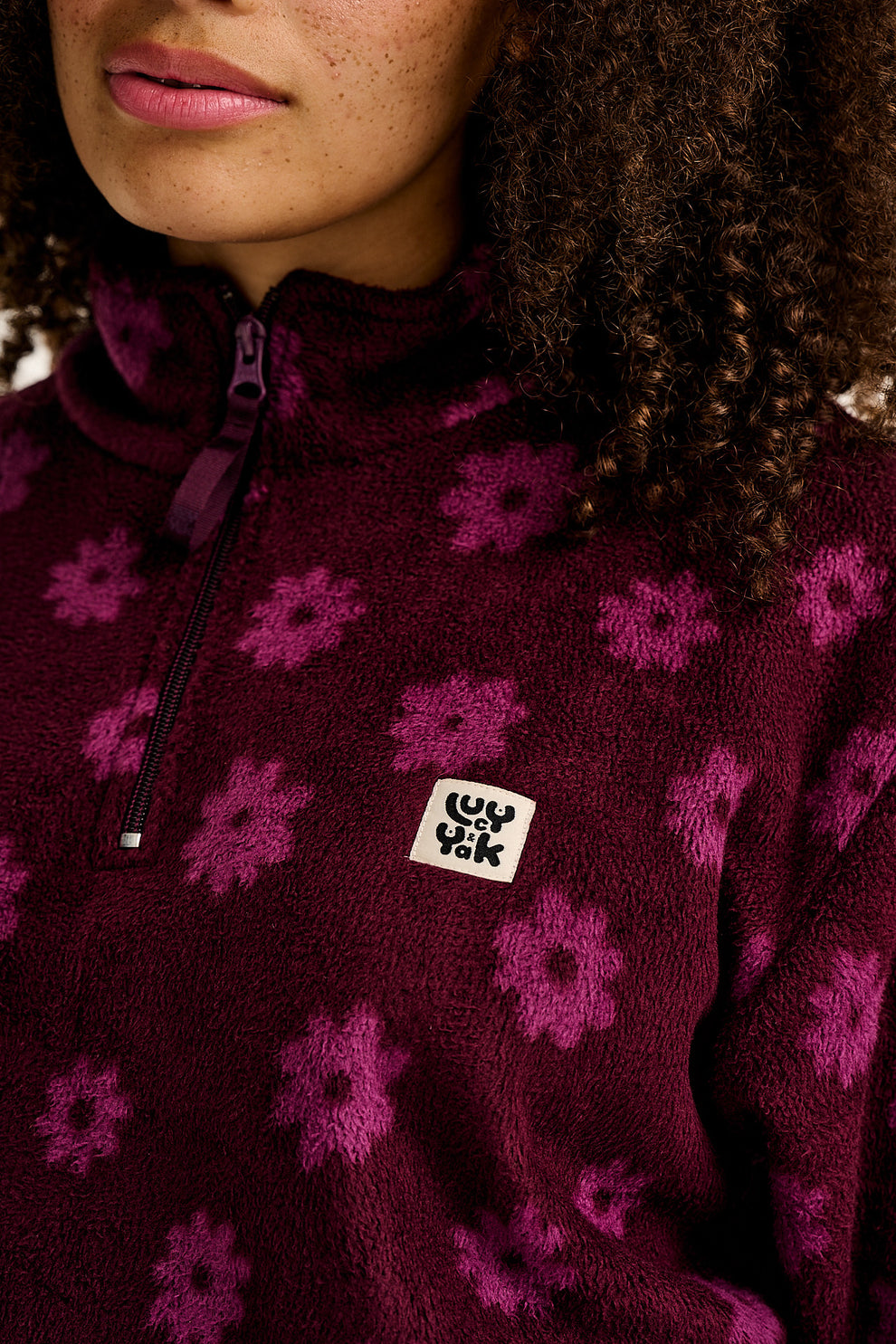 Stevie - Polar Fleece in Purple Delano Floral Print – Lucy & Yak