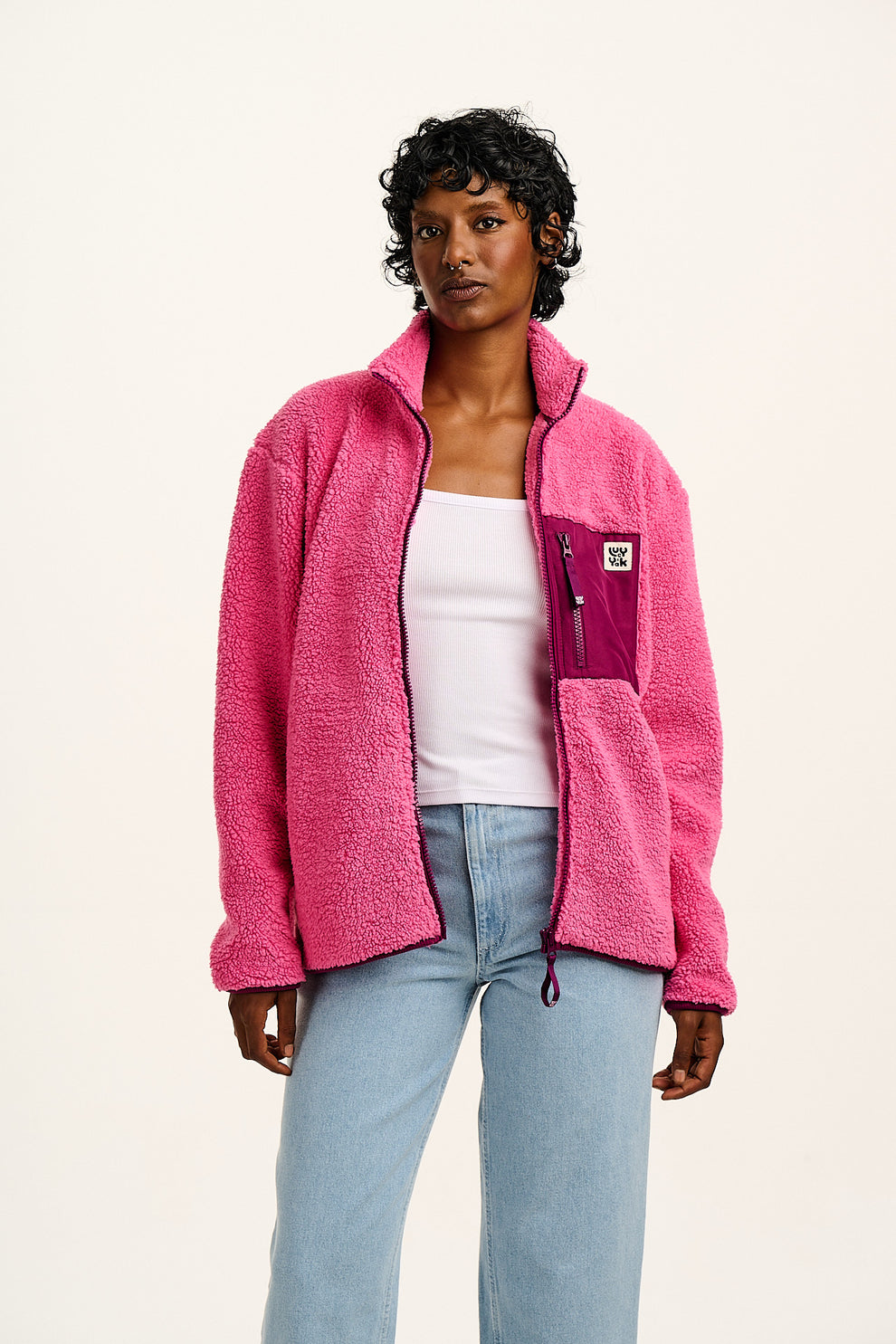 Harper - Borg Fleece Jacket in Pink – Lucy & Yak