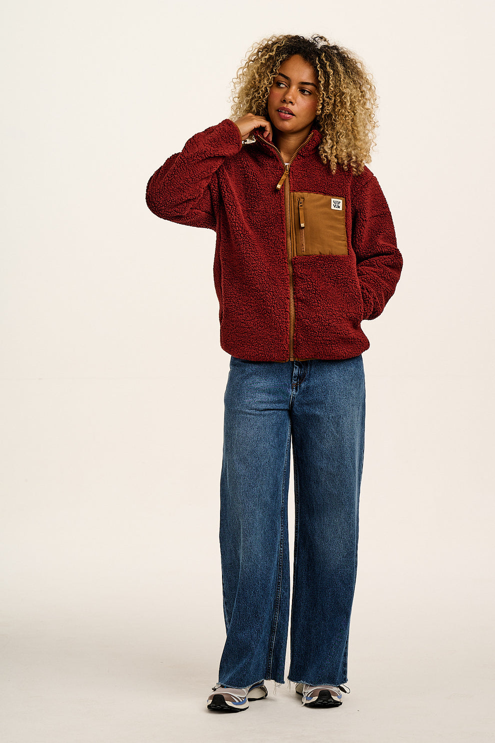 Harper - Borg Fleece Jacket in Jasper Red – Lucy & Yak