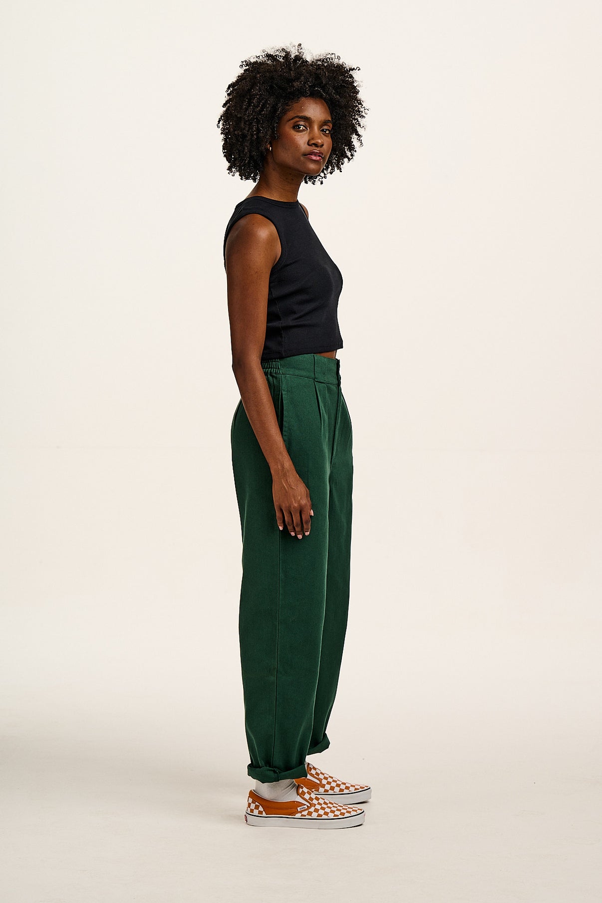 Addison - Cotton Jeans in Posy Green – Lucy & Yak