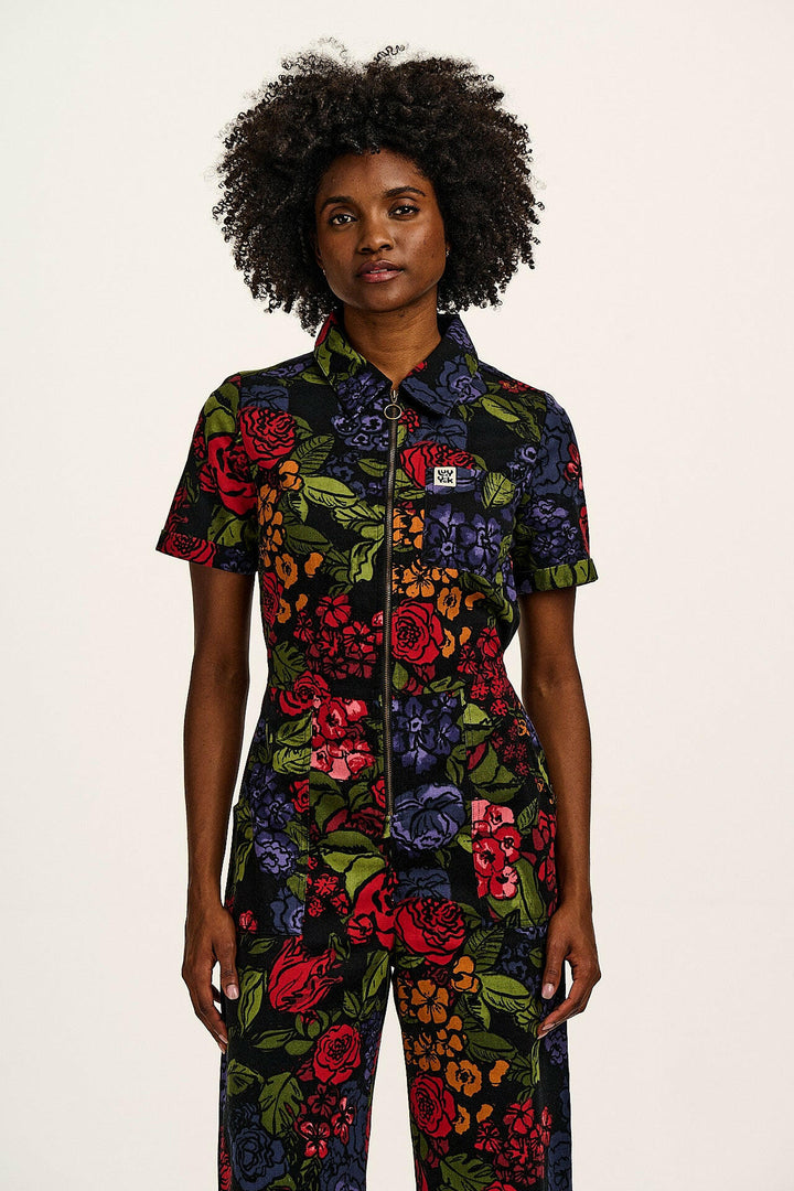 Ragan - Short Sleeve Cropped Zip Up Jumpsuit - Organic Cotton – Lucy & Yak