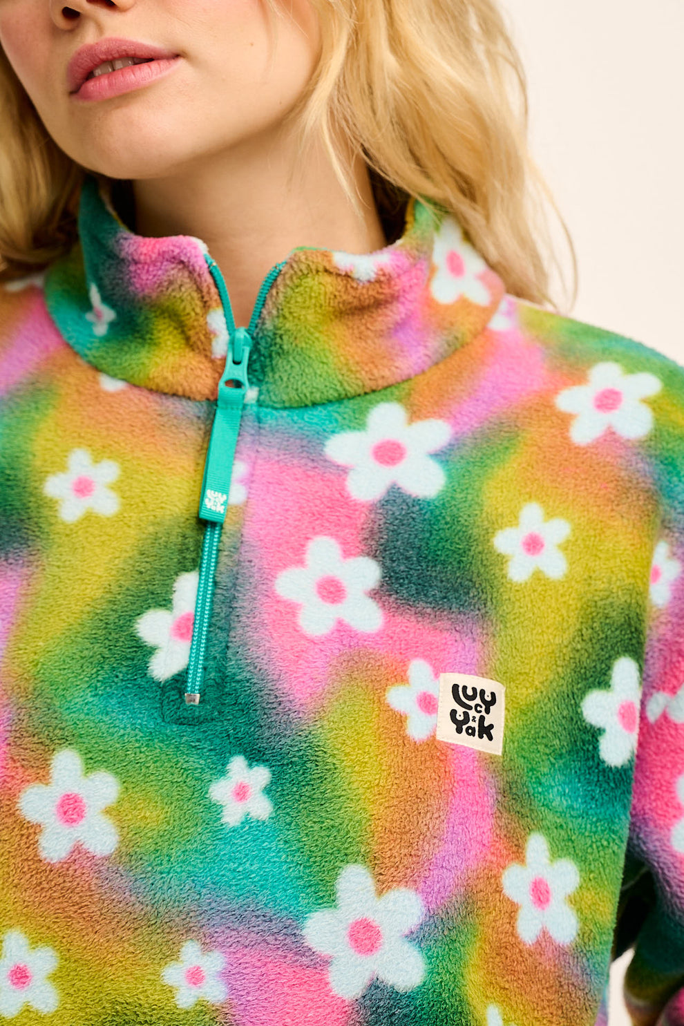 Stevie - Polar Fleece in Tie Dye Daisy Lu – Lucy & Yak