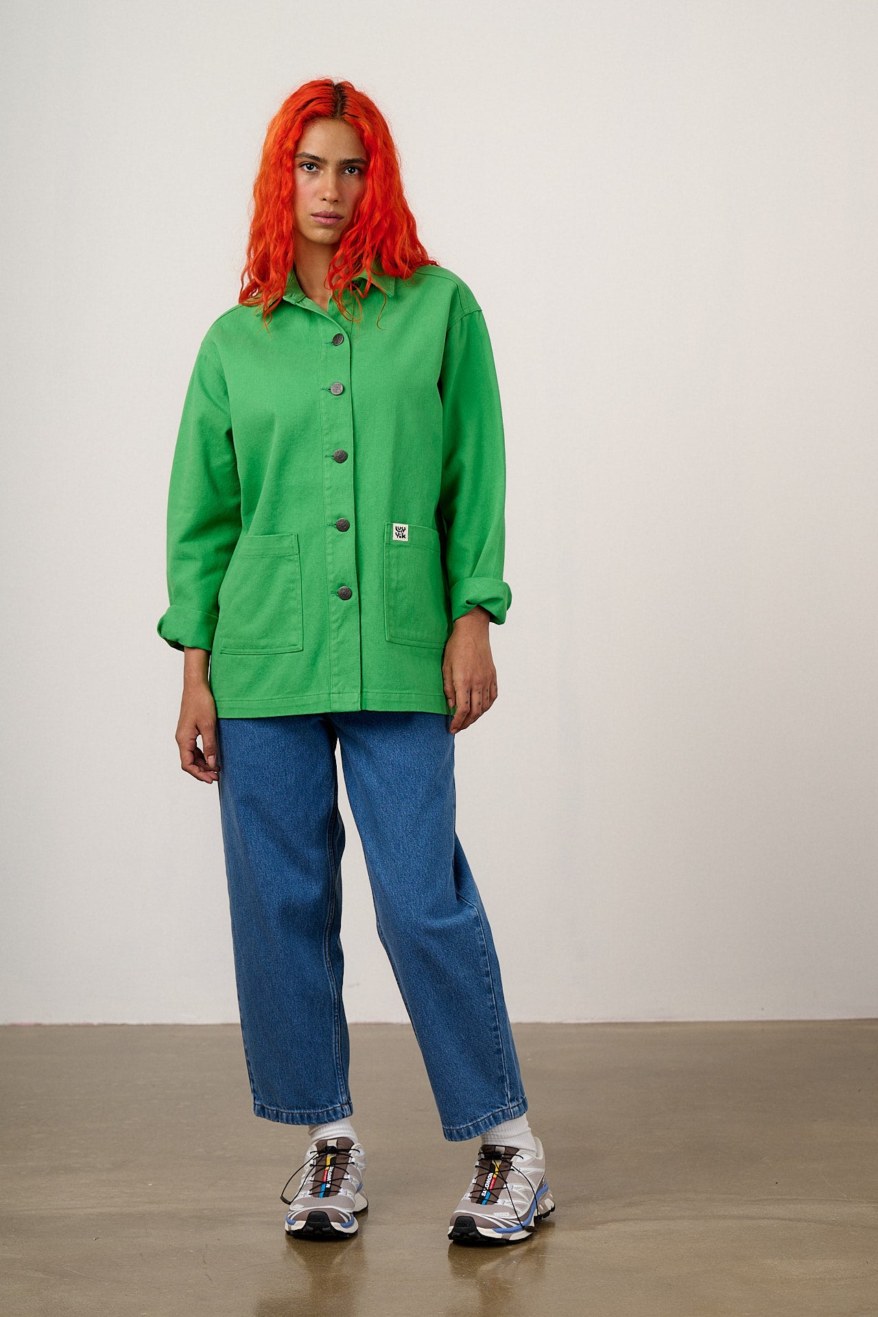 Olly - Cotton Jacket in Kelly Green – Lucy & Yak